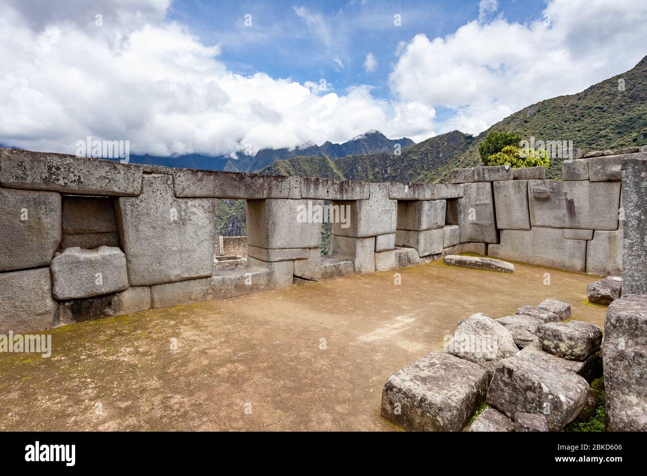 Walls of the buildings of Machu Picchu, Peru Stock Photo - Alamy