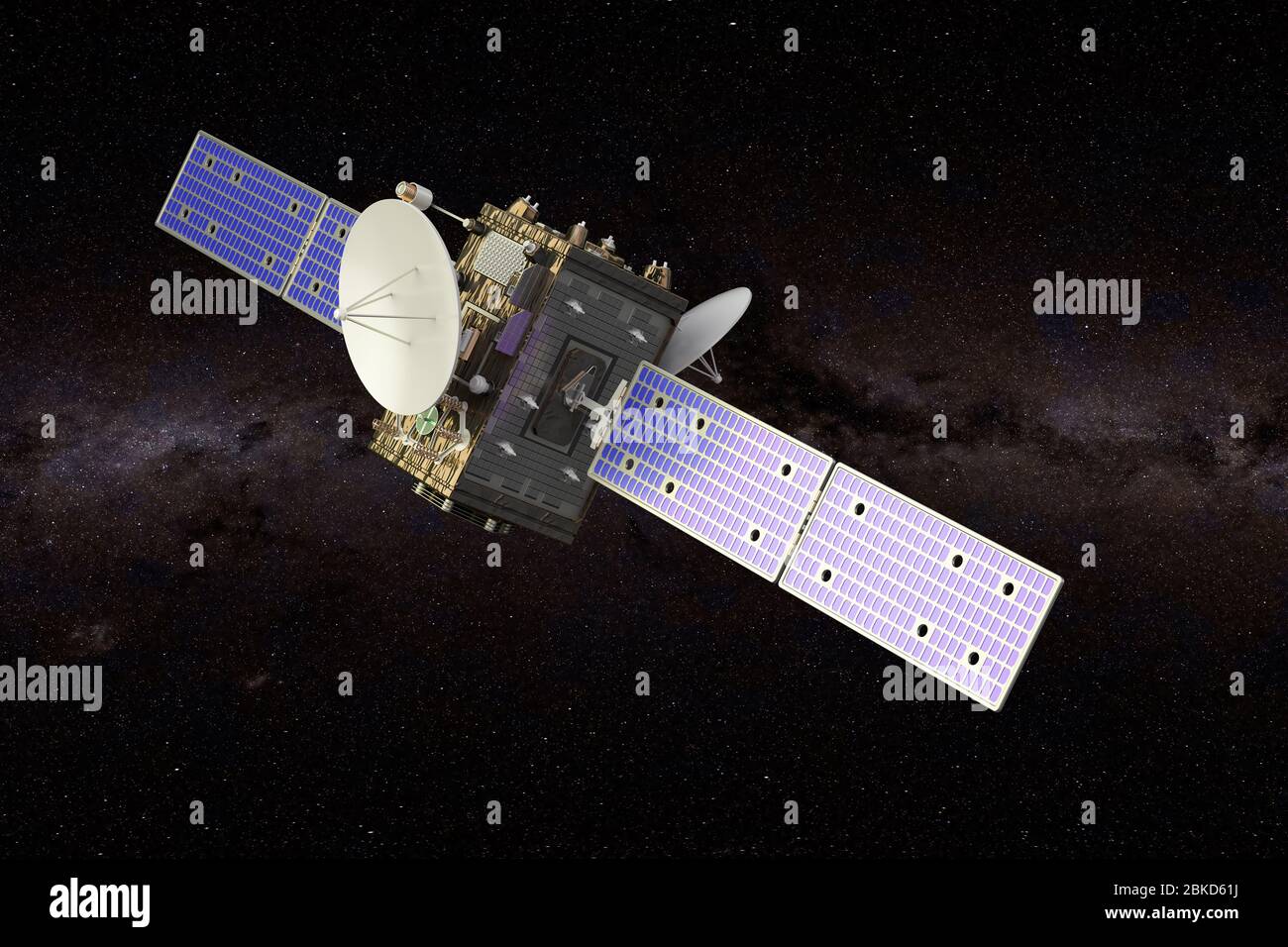 Interstellar probe in the Space, 3D rendering Stock Photo - Alamy