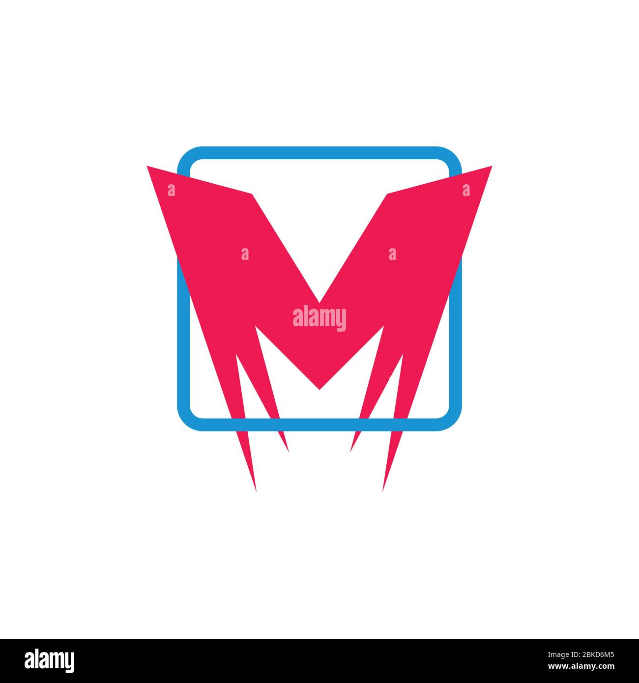 letter m simple geometric grunge design logo vector Stock Vector Image ...