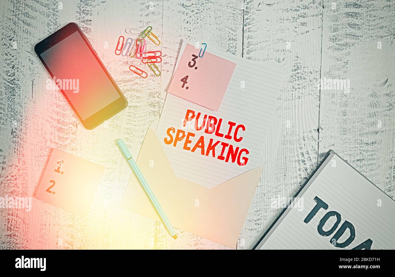 Handwriting text Public Speaking. Conceptual photo talking showing ...