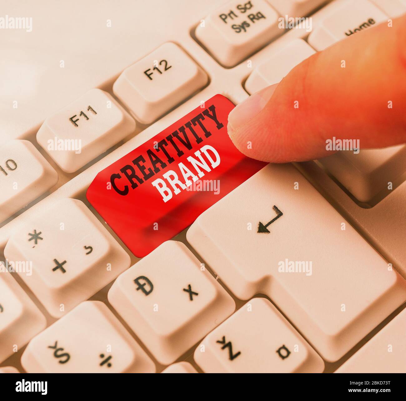 Handwriting text Creativity Brand. Conceptual photo design name or ...