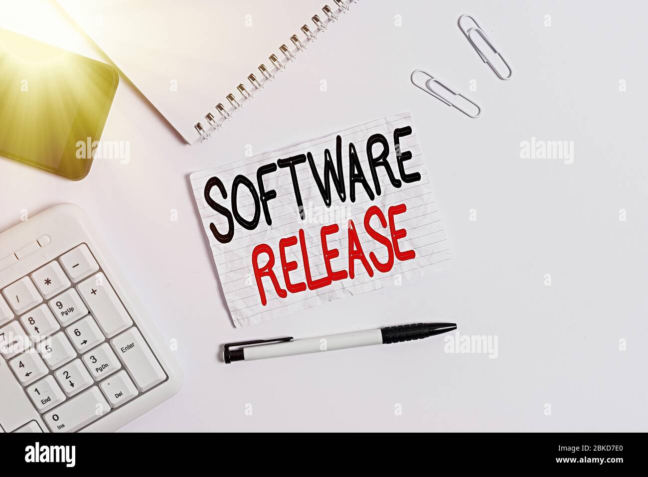 Word writing text Software Release. Business photo showcasing sum of ...