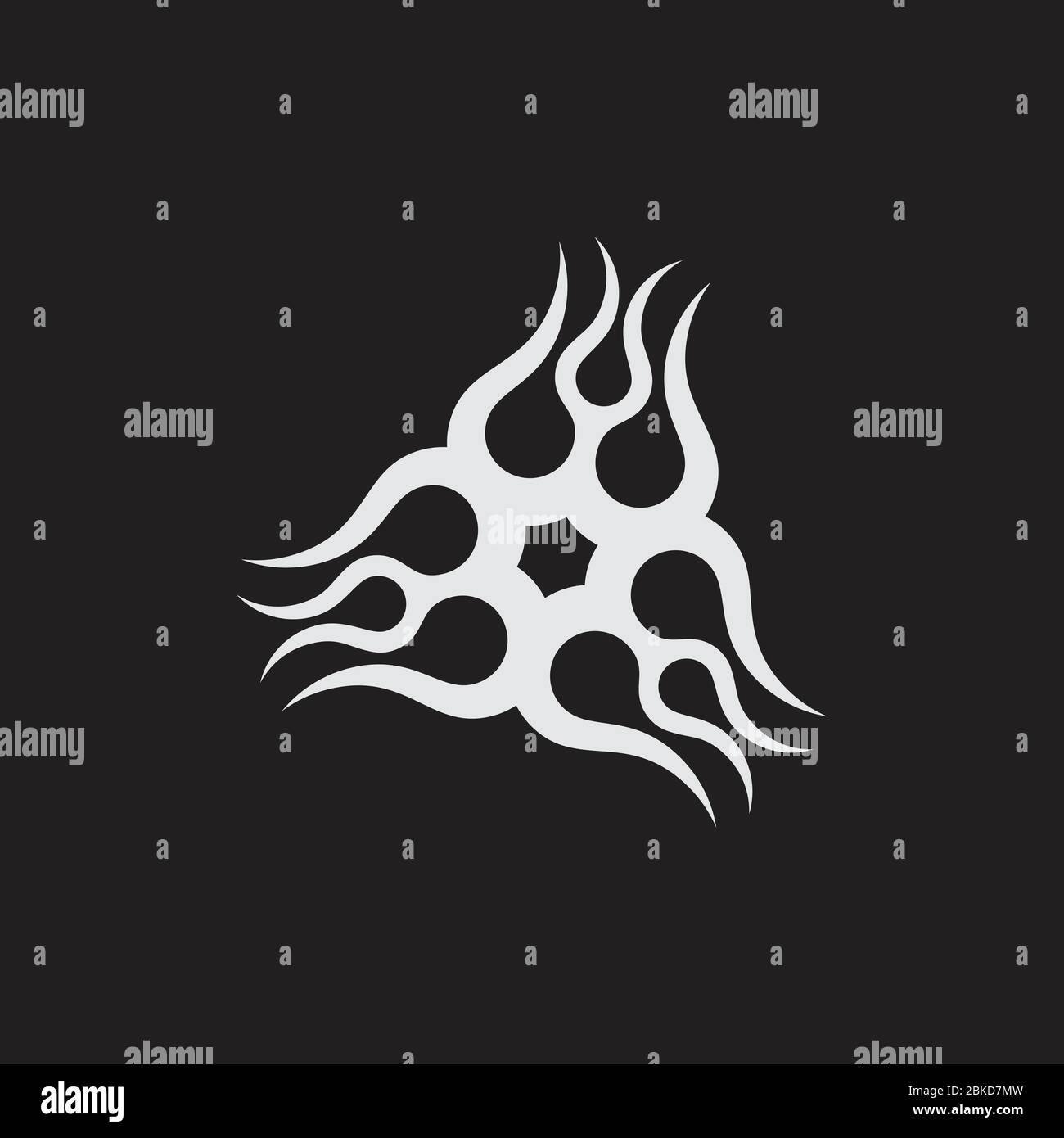 simple triangle flame grunge fashion decor vector Stock Vector Image ...