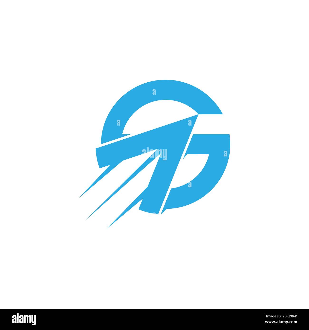 letter g fast movement arrow geometric logo vector Stock Vector Image ...