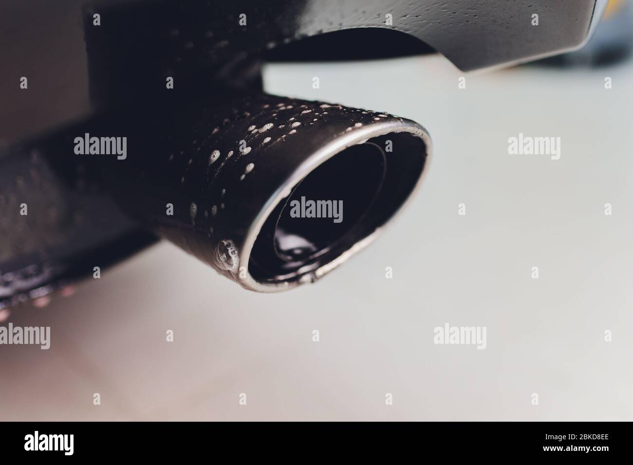 Car exhaust pipe with soap. Car wash background Stock Photo - Alamy