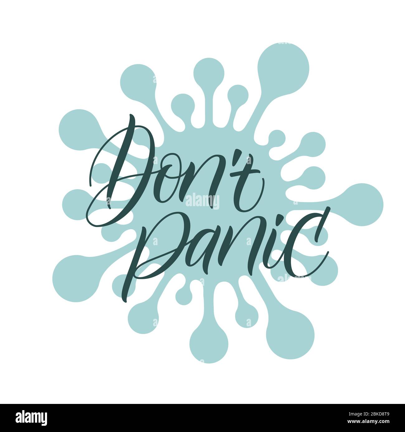 brush calligraphy Don't Panic Stock Vector Image & Art - Alamy
