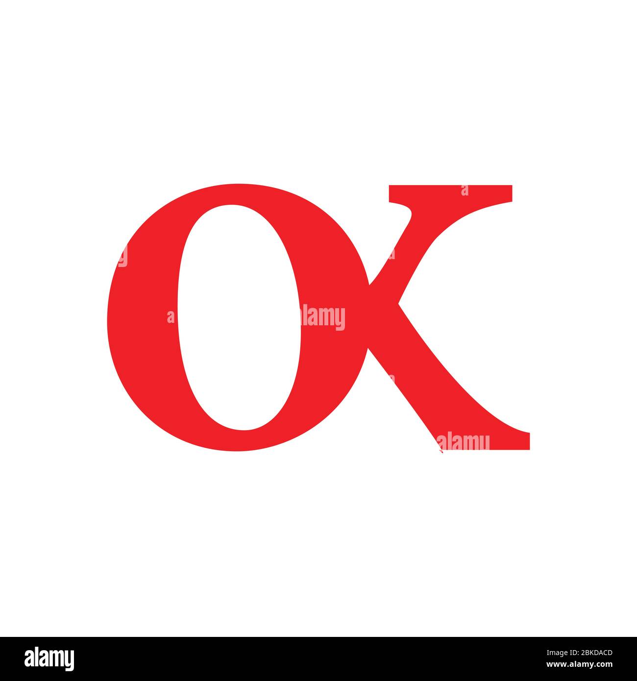 letter ok simple curves logo vector Stock Vector Image & Art - Alamy