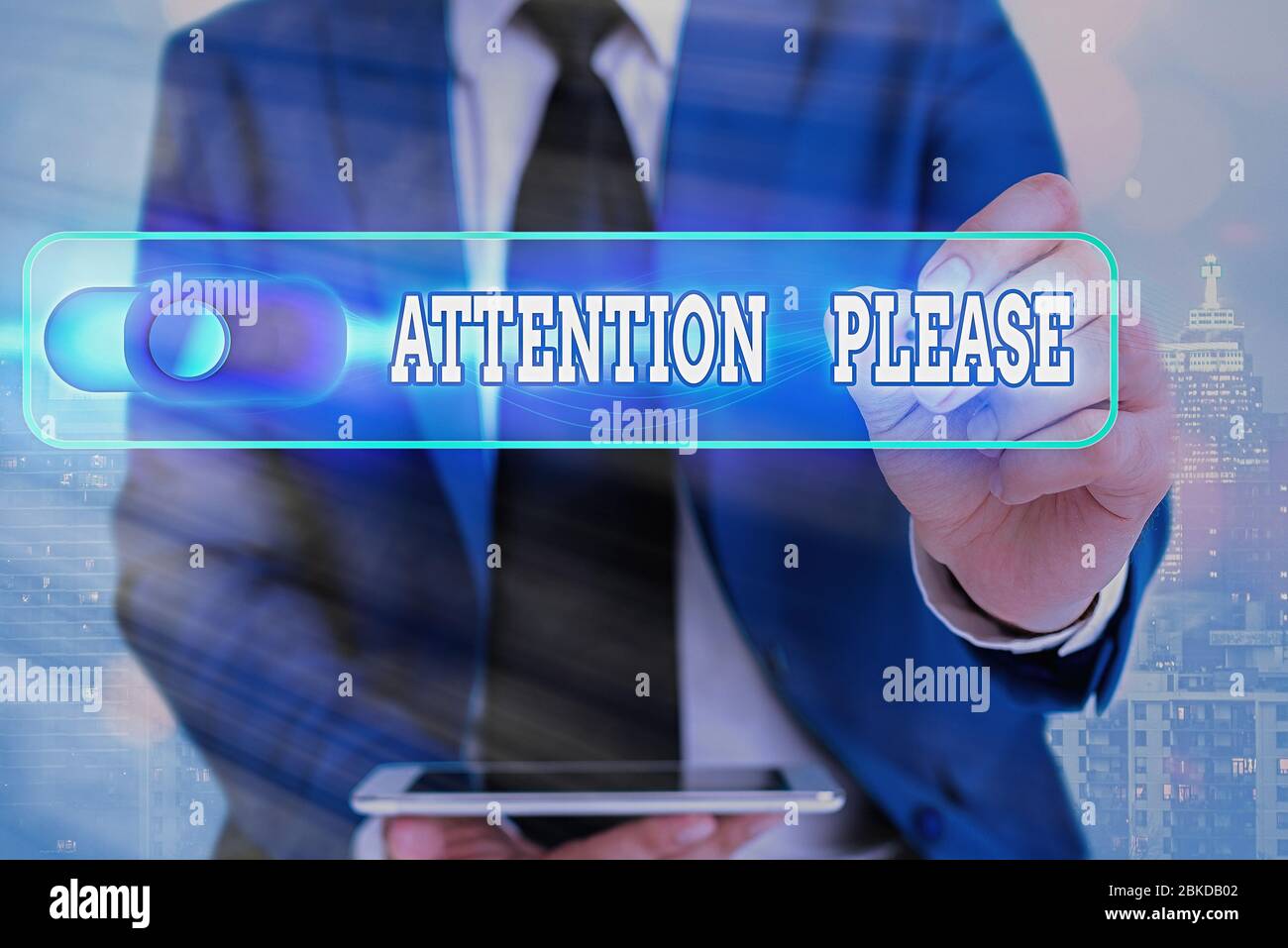 Writing note showing Attention Please. Business concept for asking ...