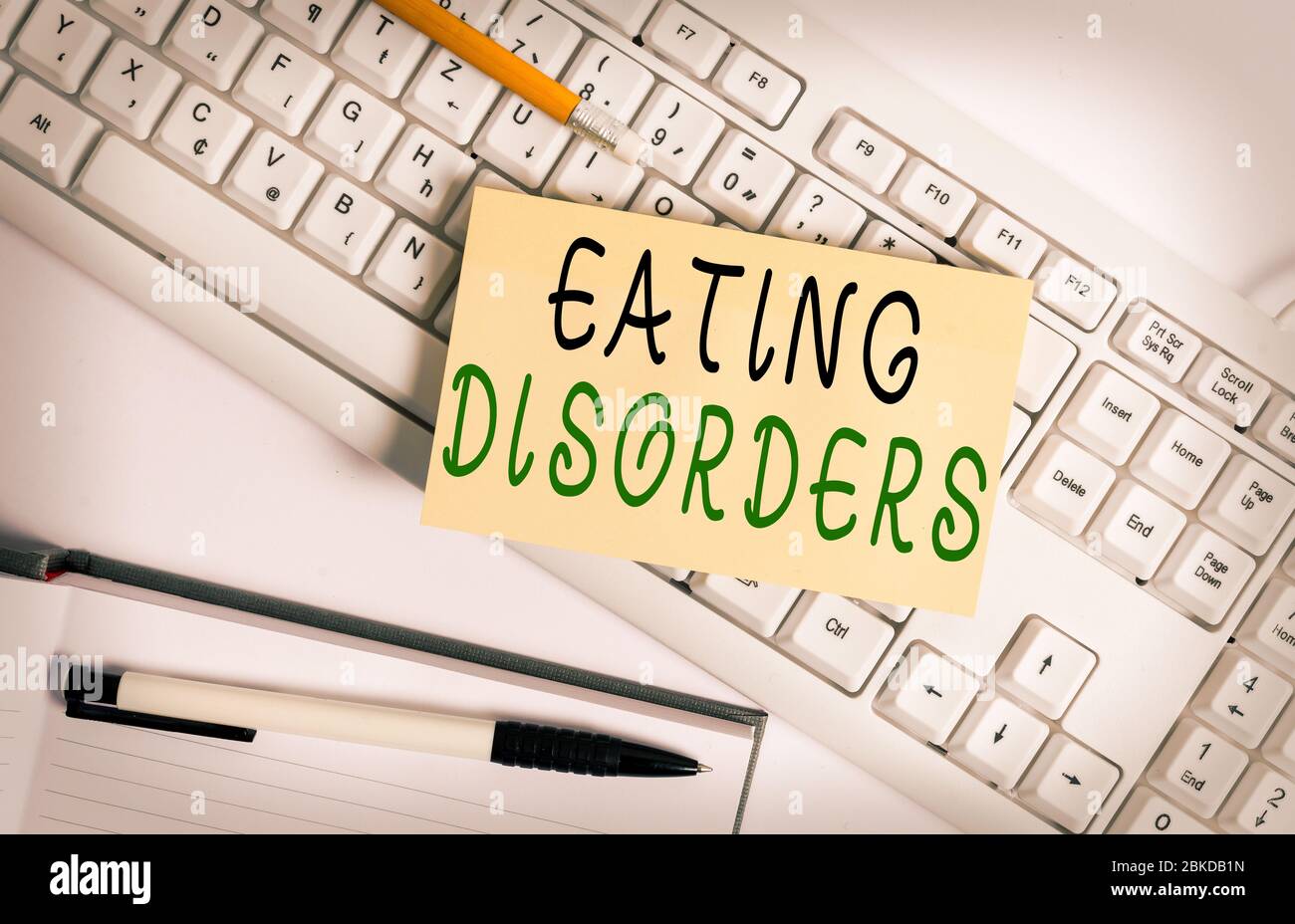 Handwriting text writing Eating Disorders. Conceptual photo any of a ...