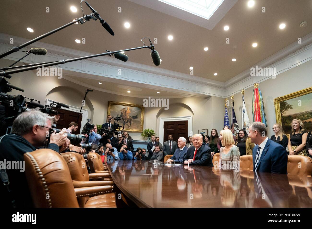 President Donald J. Trump called participants of the first all-women ...