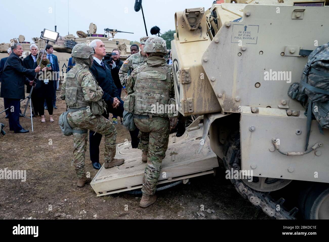 On October 29, 2019, Vice President Mike Pence participates in a ...