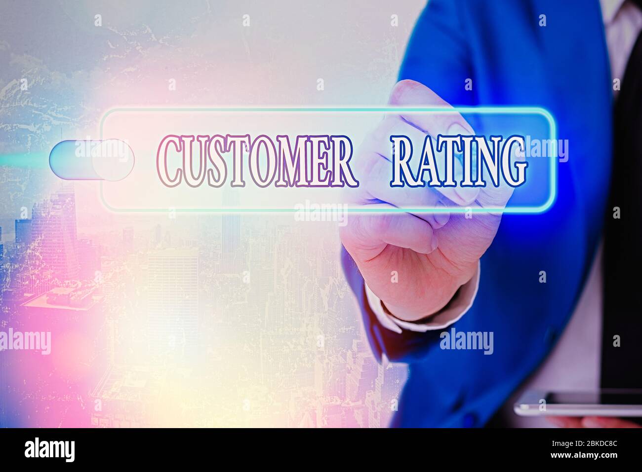 Writing note showing Customer Rating. Business concept for Each point ...