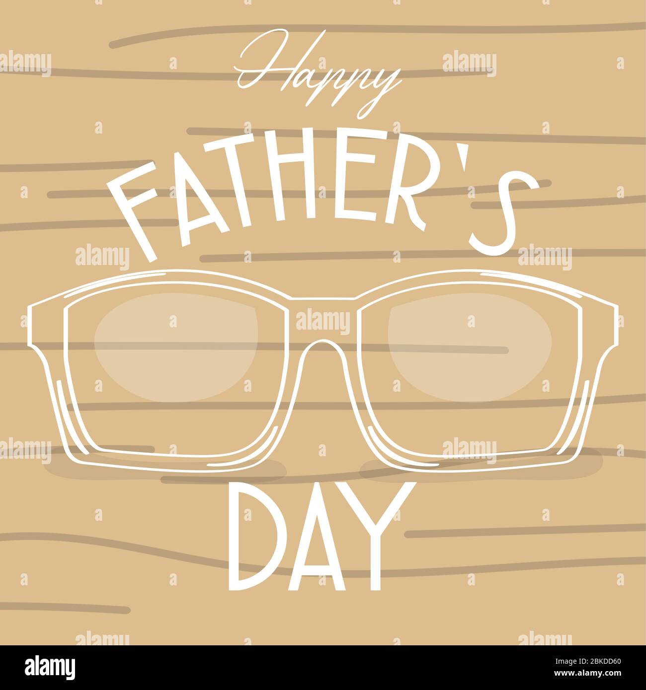 Happy father day poster with glasses and text - Vector illustration ...