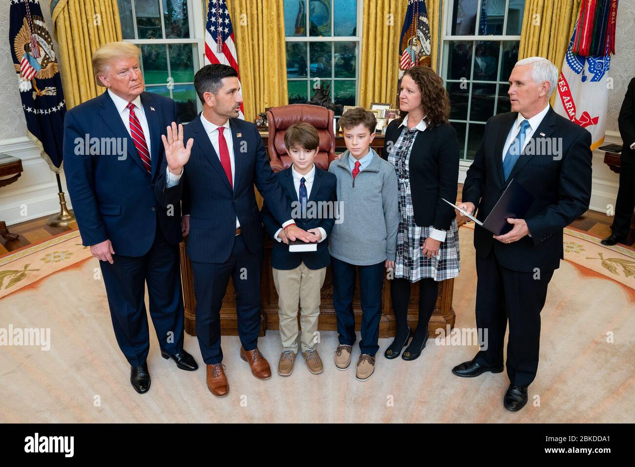 President Donald J. Trump attended a ceremonial swearing-in event in ...