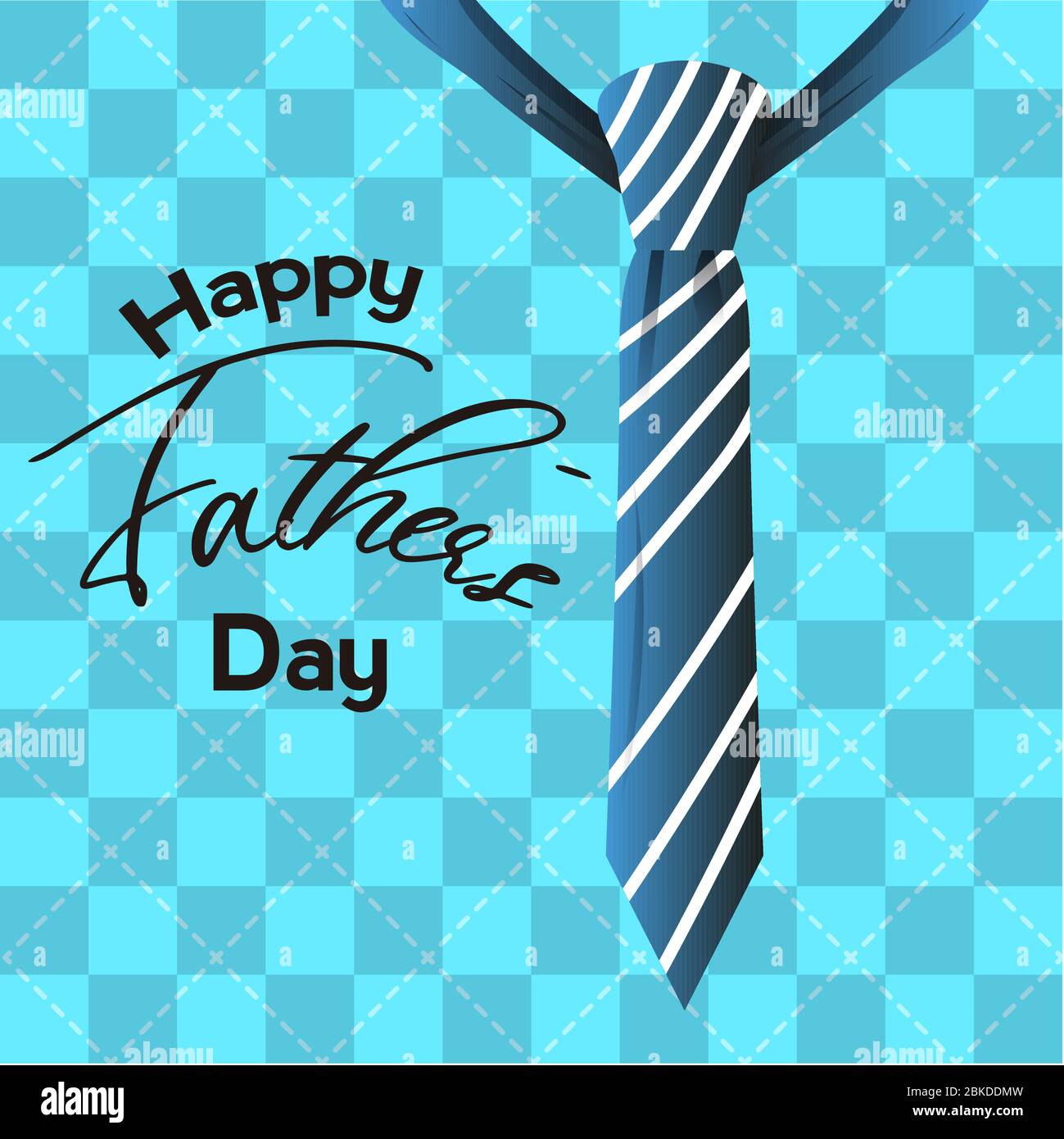 Happy father day poster with a necktie and text - Vector illustration ...