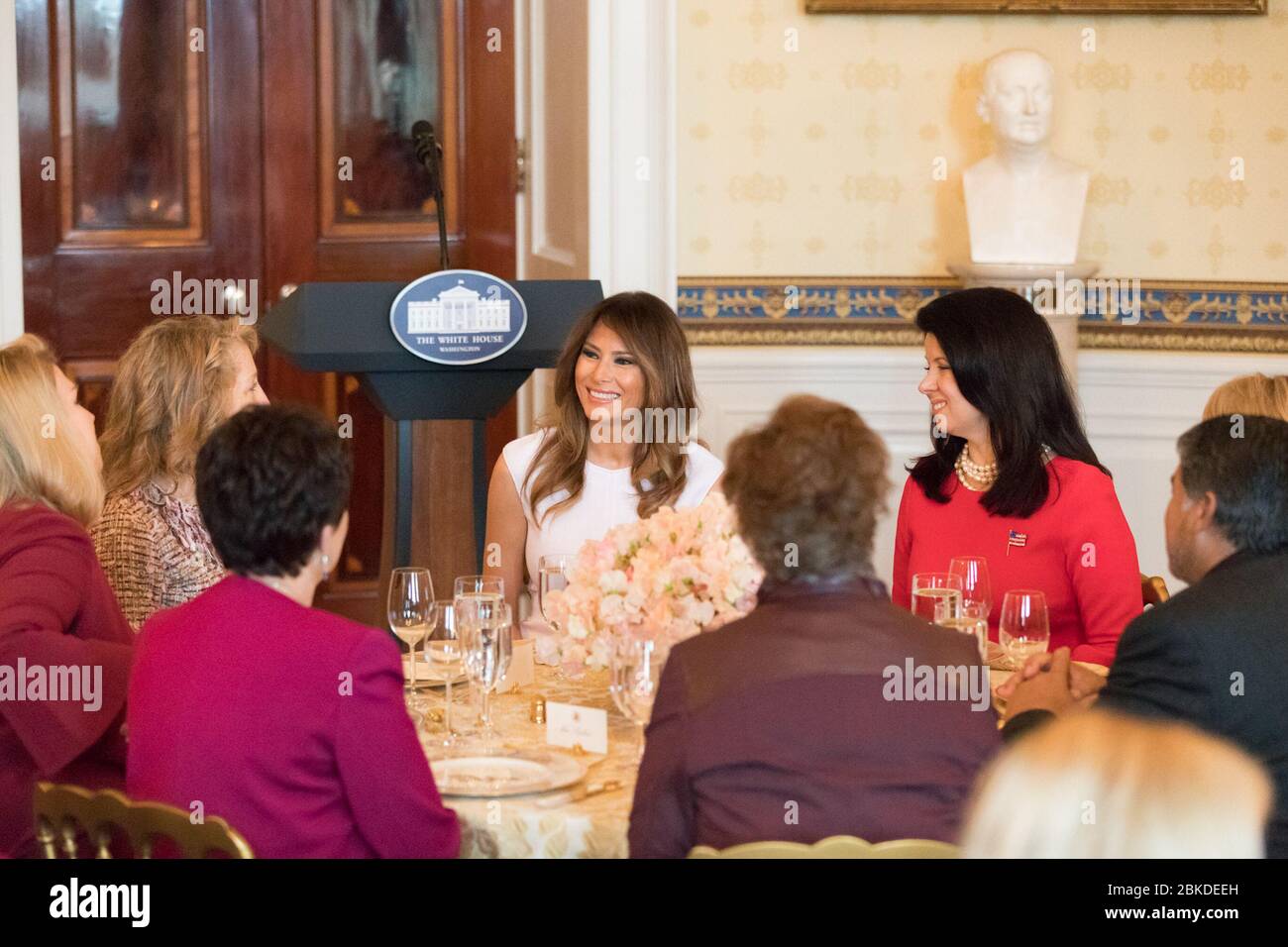 On February 26, 2018, First Lady Melania Trump hosted a luncheon at the ...