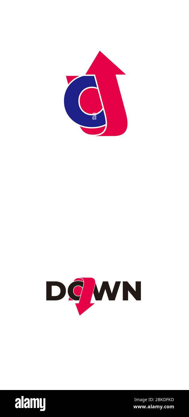 letter cj simple geometric arrow up symbol logo vector Stock Vector ...