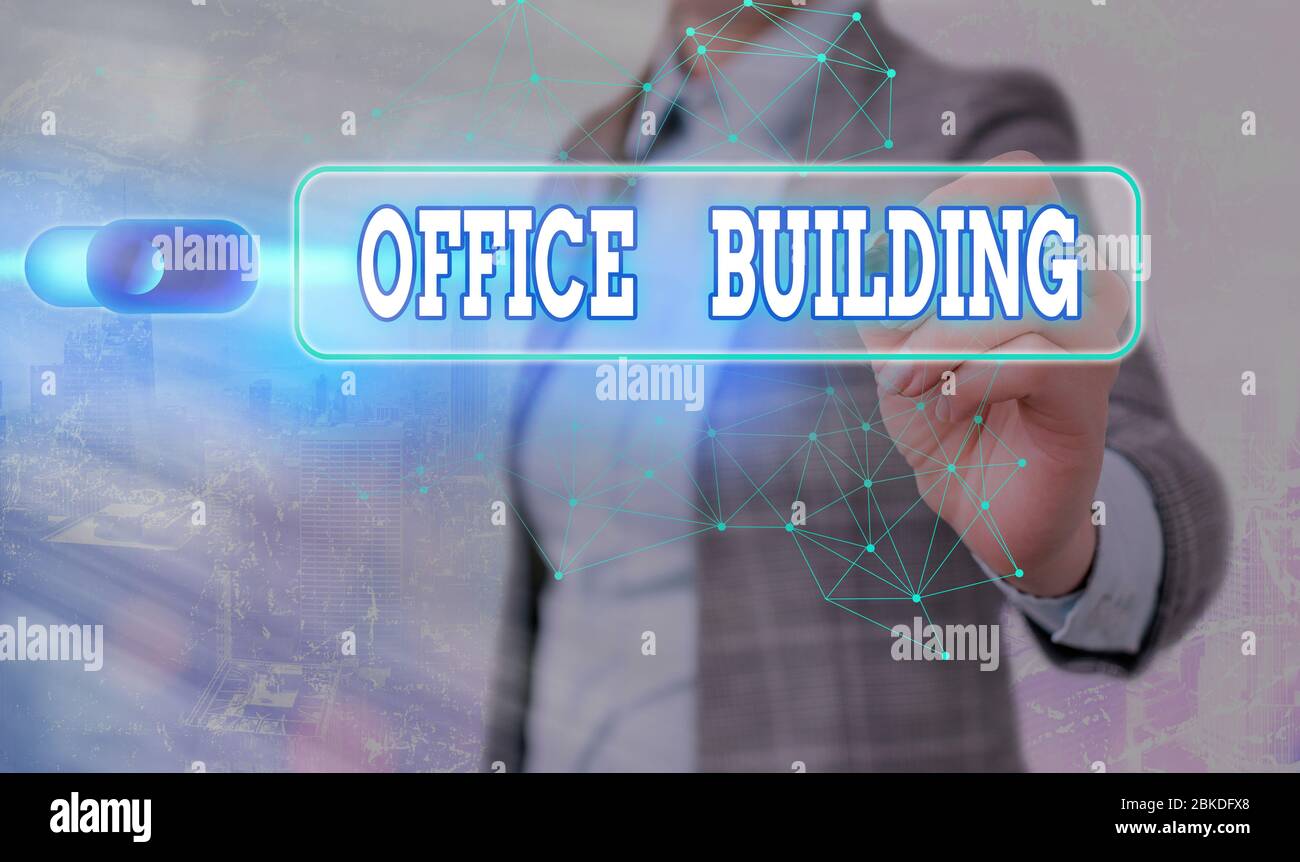 Writing note showing Office Building. Business concept for Commercial ...