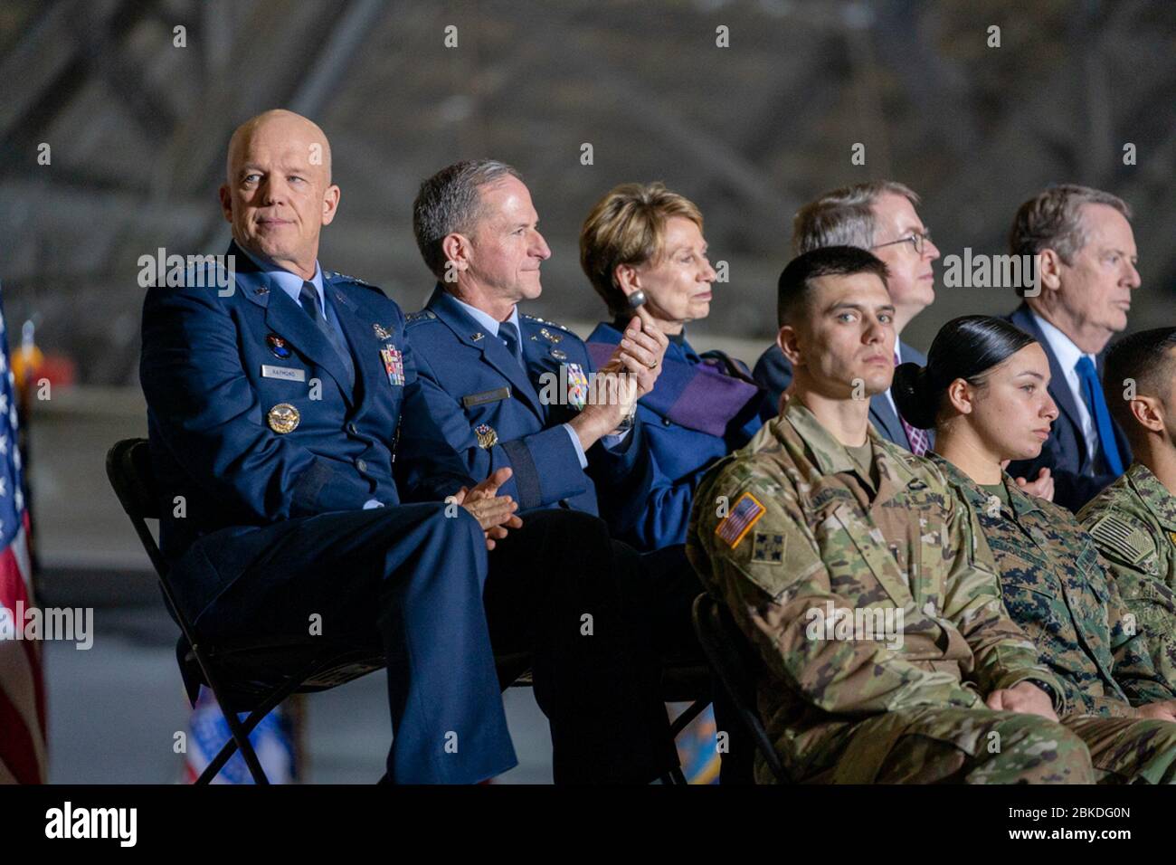 General Jay Raymond listens as President Donald J. Trump announces him ...