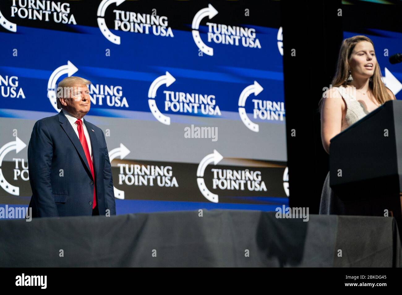 On December 21, 2019, President Donald Trump listened to remarks by ...