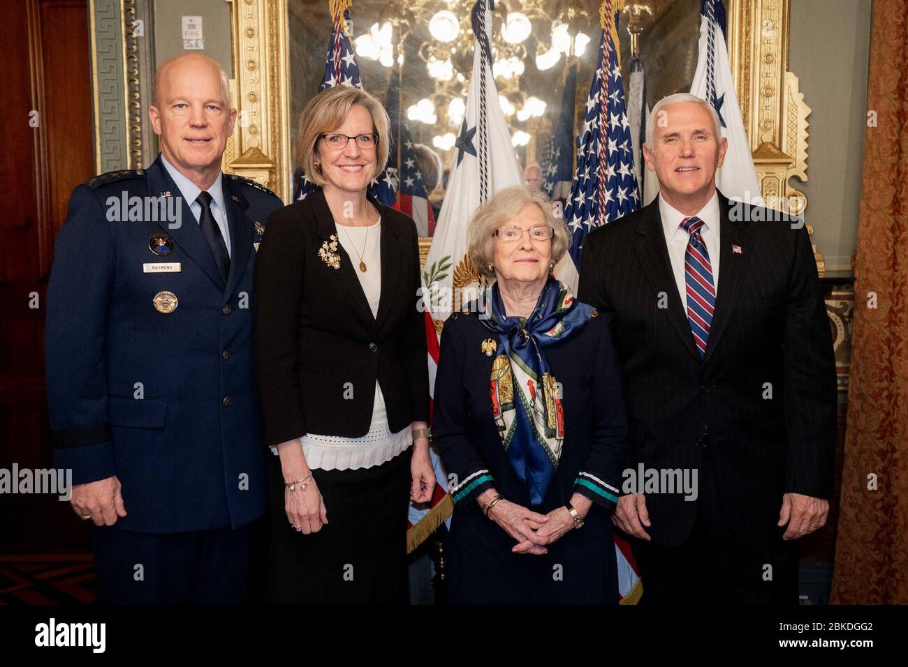 Vice President Mike Pence participates in the swearing-in ceremony of ...
