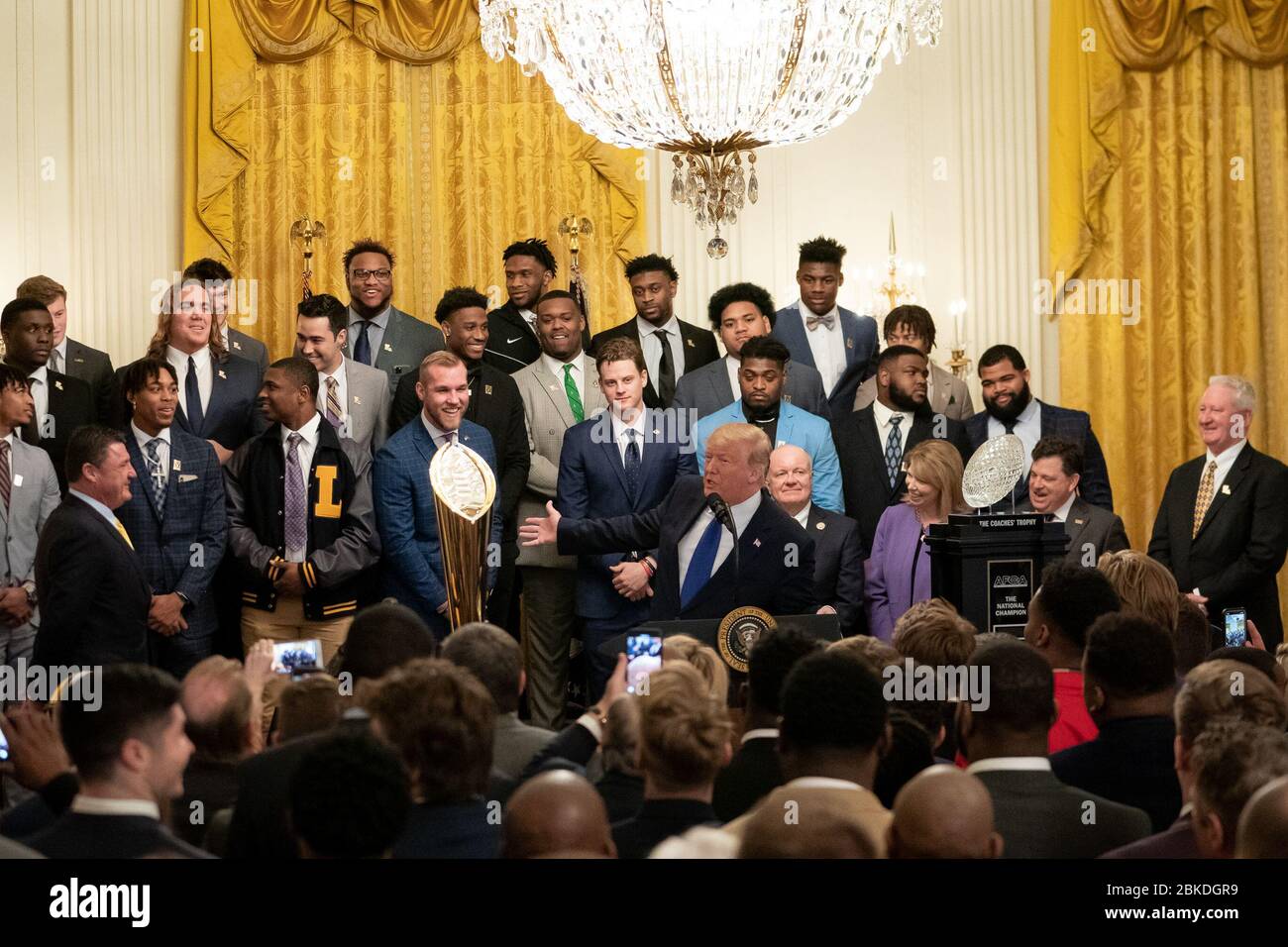 President Donald J. Trump welcomes the 2019 College Football National ...