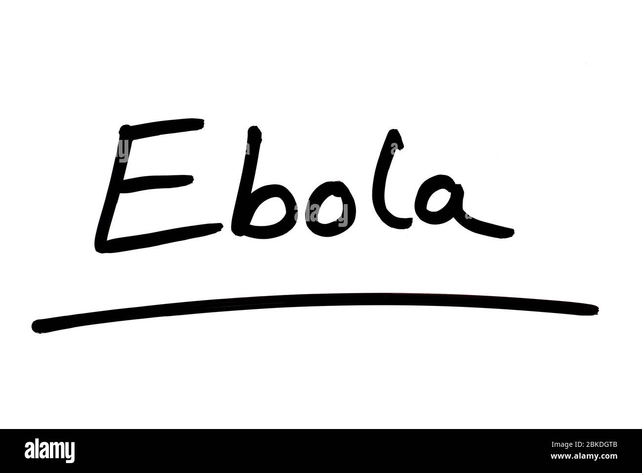 Ebola handwritten on a white background Stock Photo - Alamy