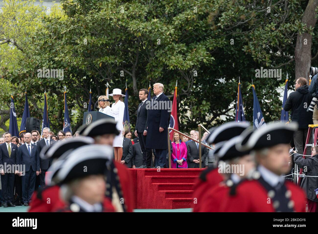 The President of France, Emmanuel Macron, and First Lady Brigitte ...