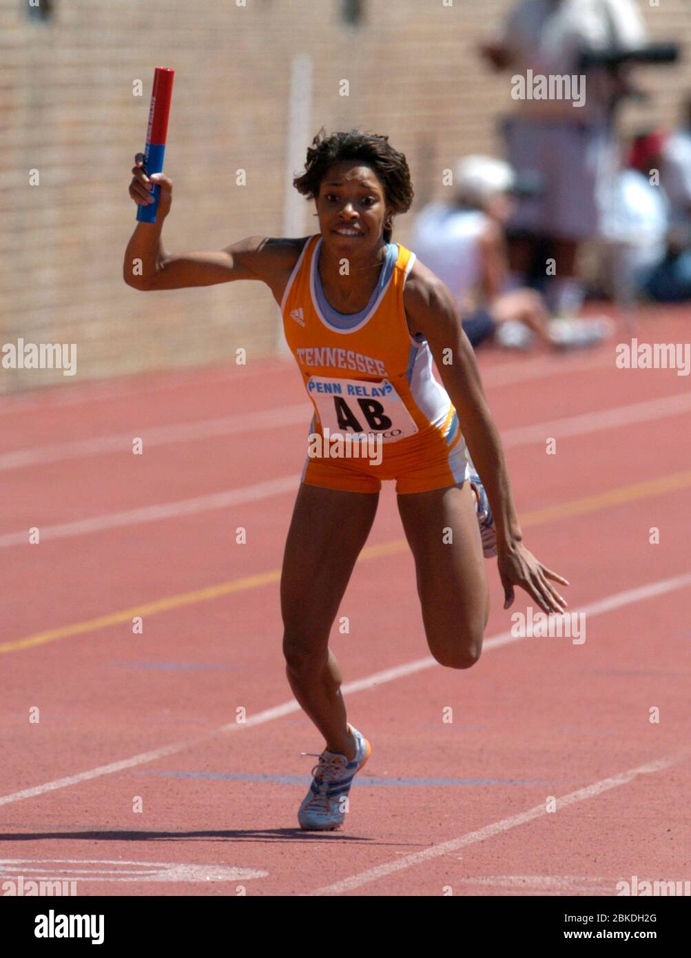 Philadelphia, United States. 24th Apr, 2004. Nicole Cook stumbles after ...