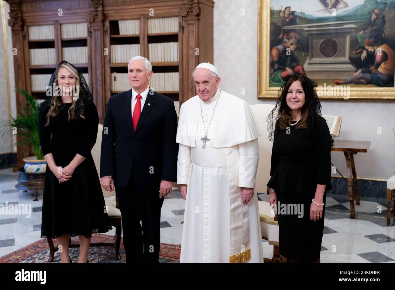Vice President Mike Pence, his wife Karen Pence, and their daughter-in ...
