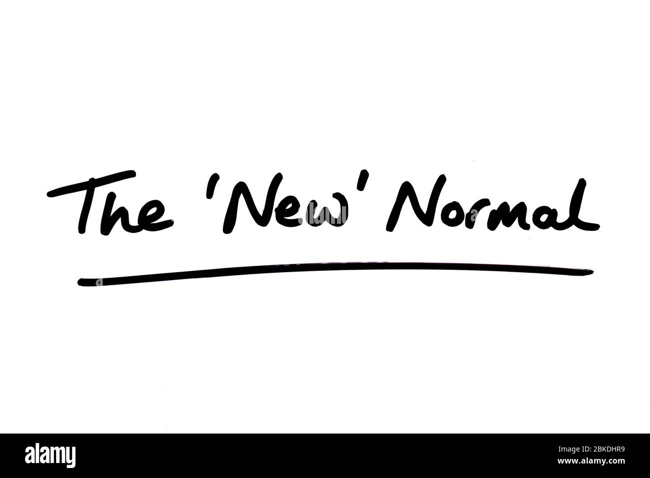 The New Normal handwritten on a white background Stock Photo - Alamy