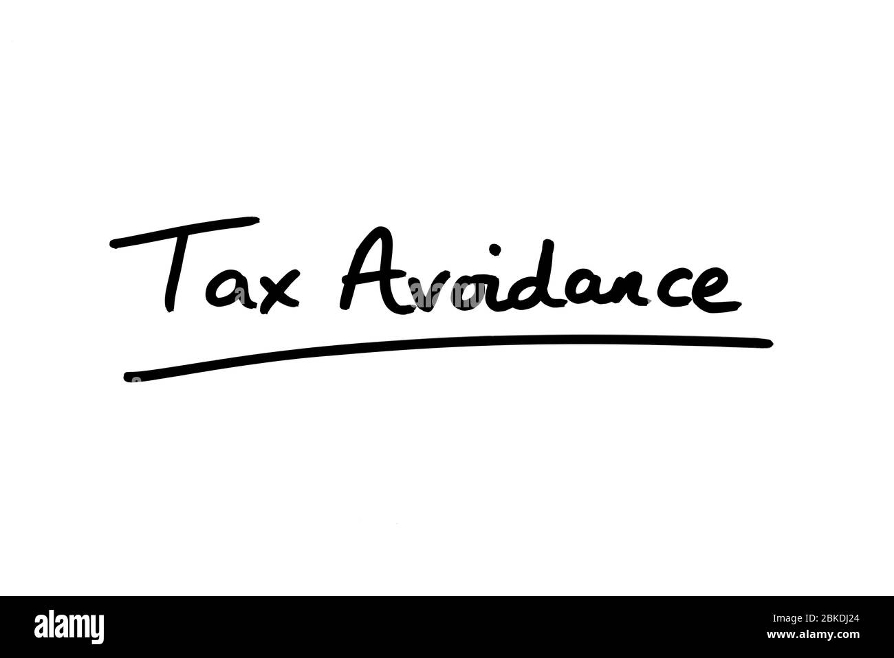 Tax Avoidance handwritten on a white background Stock Photo - Alamy