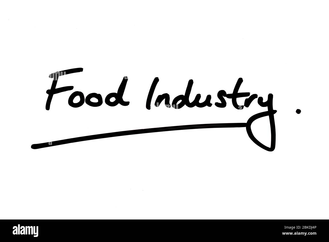 Food Industry handwritten on a white background Stock Photo - Alamy