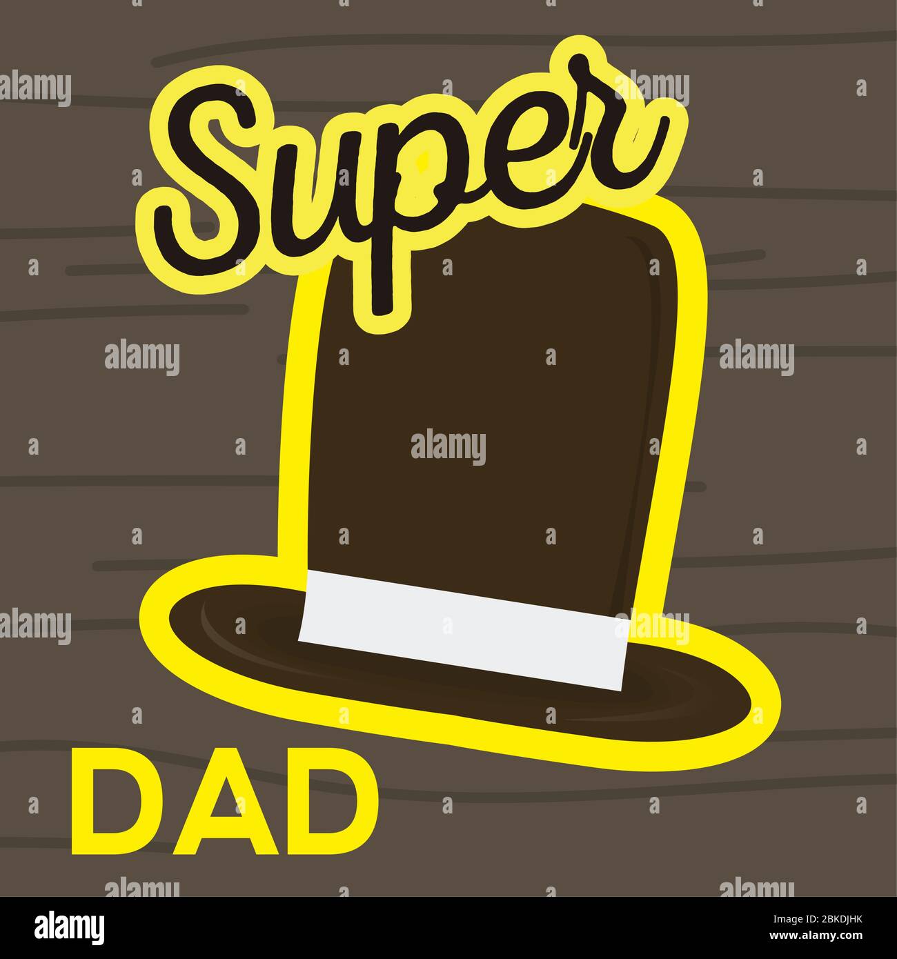 Super dad poster with a hat and text - Vector illustration Stock Vector ...