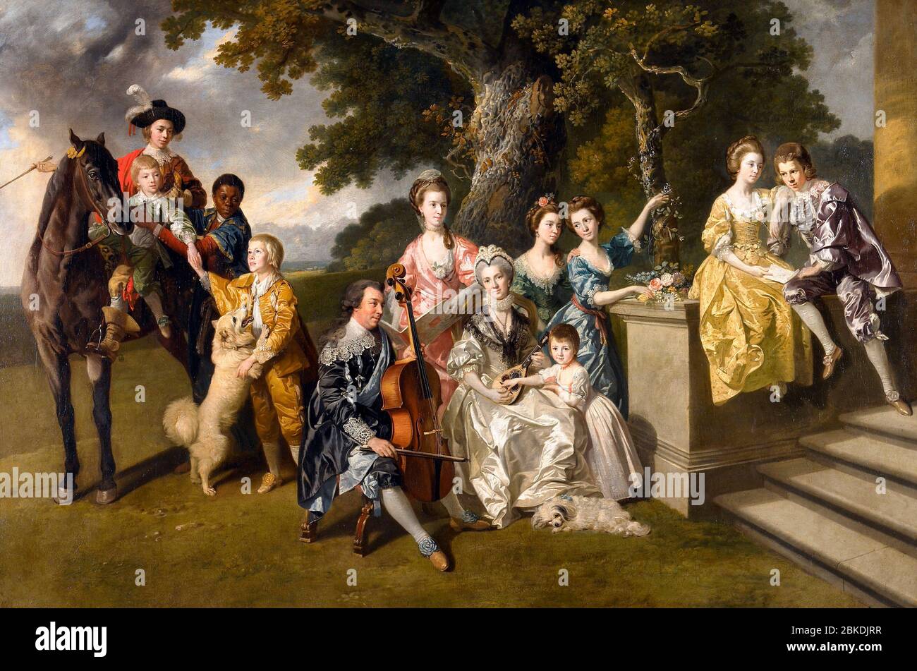 The Family of Sir William Young - Johan Zoffany, circa 1767 Stock Photo ...