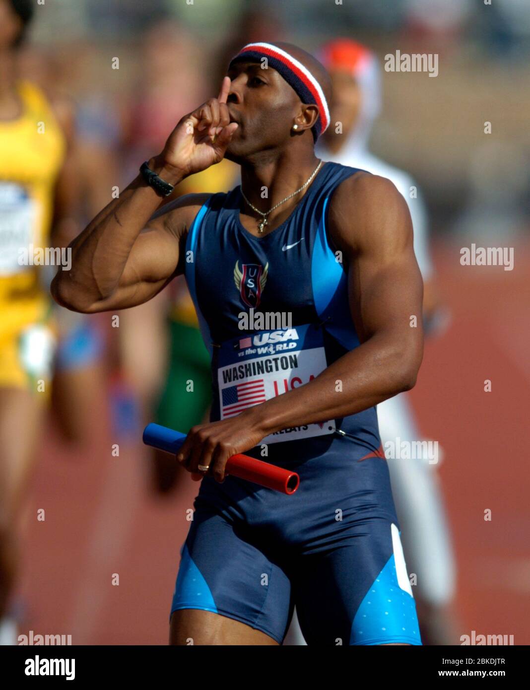 Philadelphia, United States. 24th Apr, 2004. Tyree Washington gestures ...
