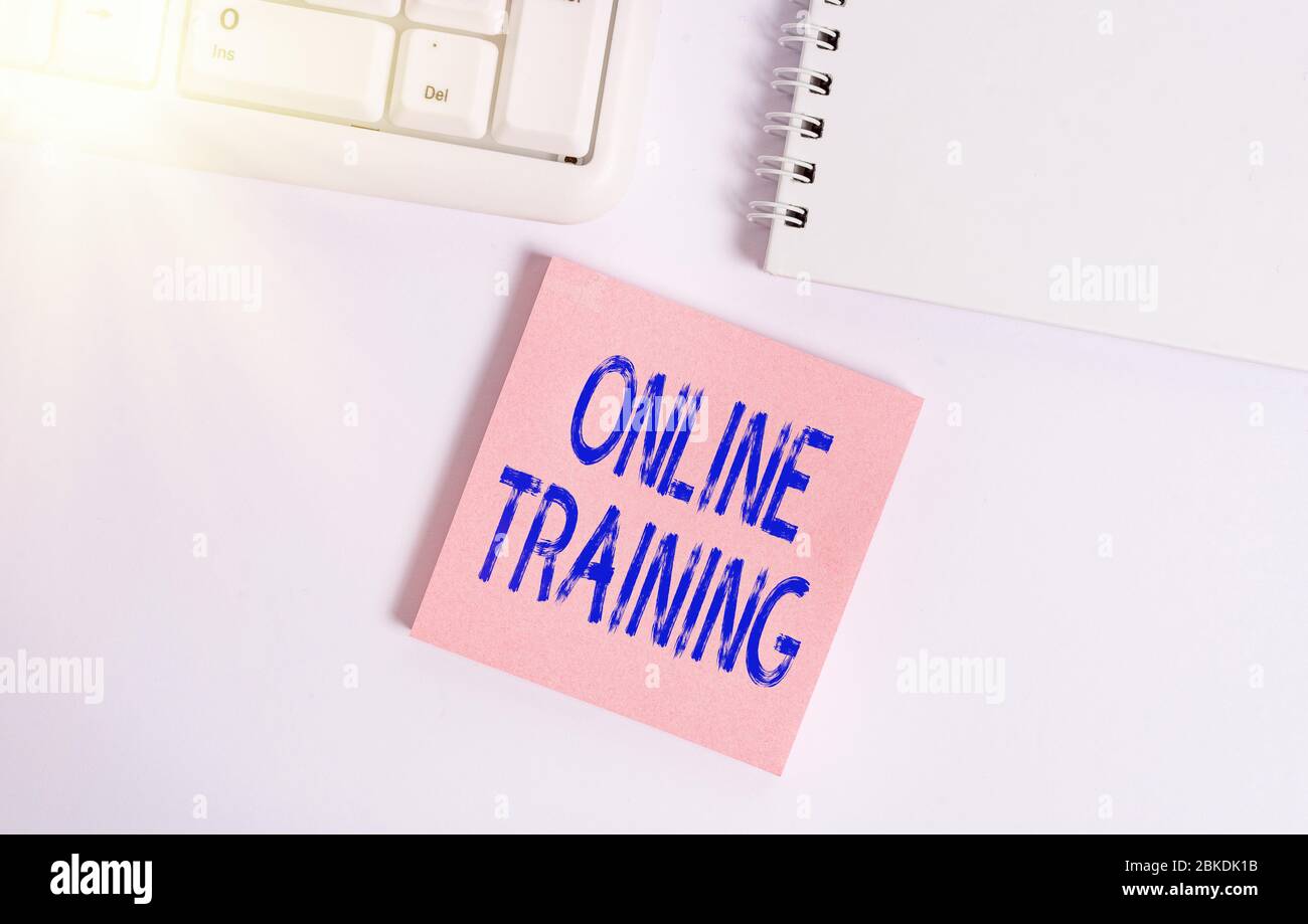 Word writing text Online Training. Business photo showcasing Take the ...