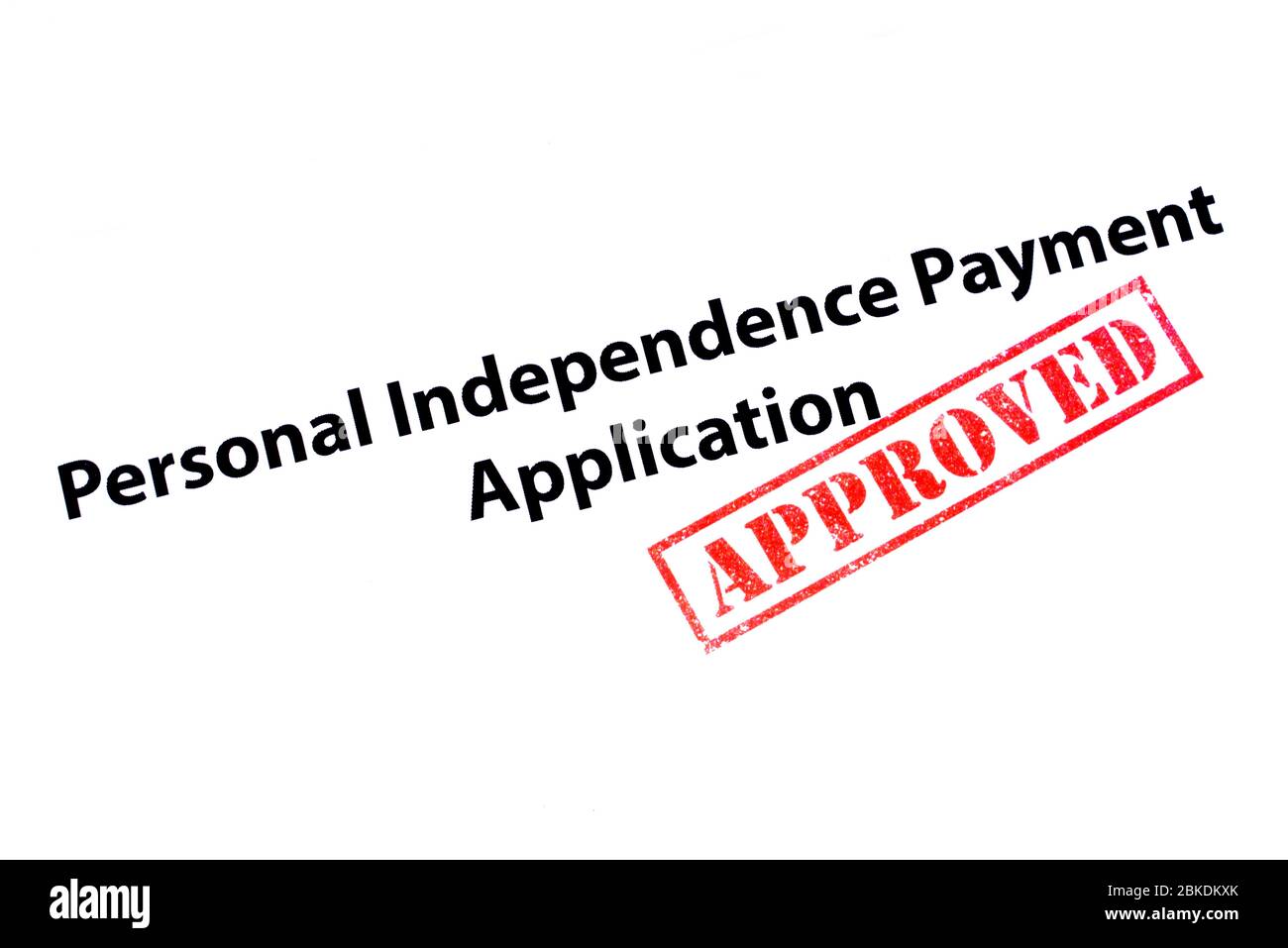 Personal Independence Payment Application heading with a red APPROVED ...