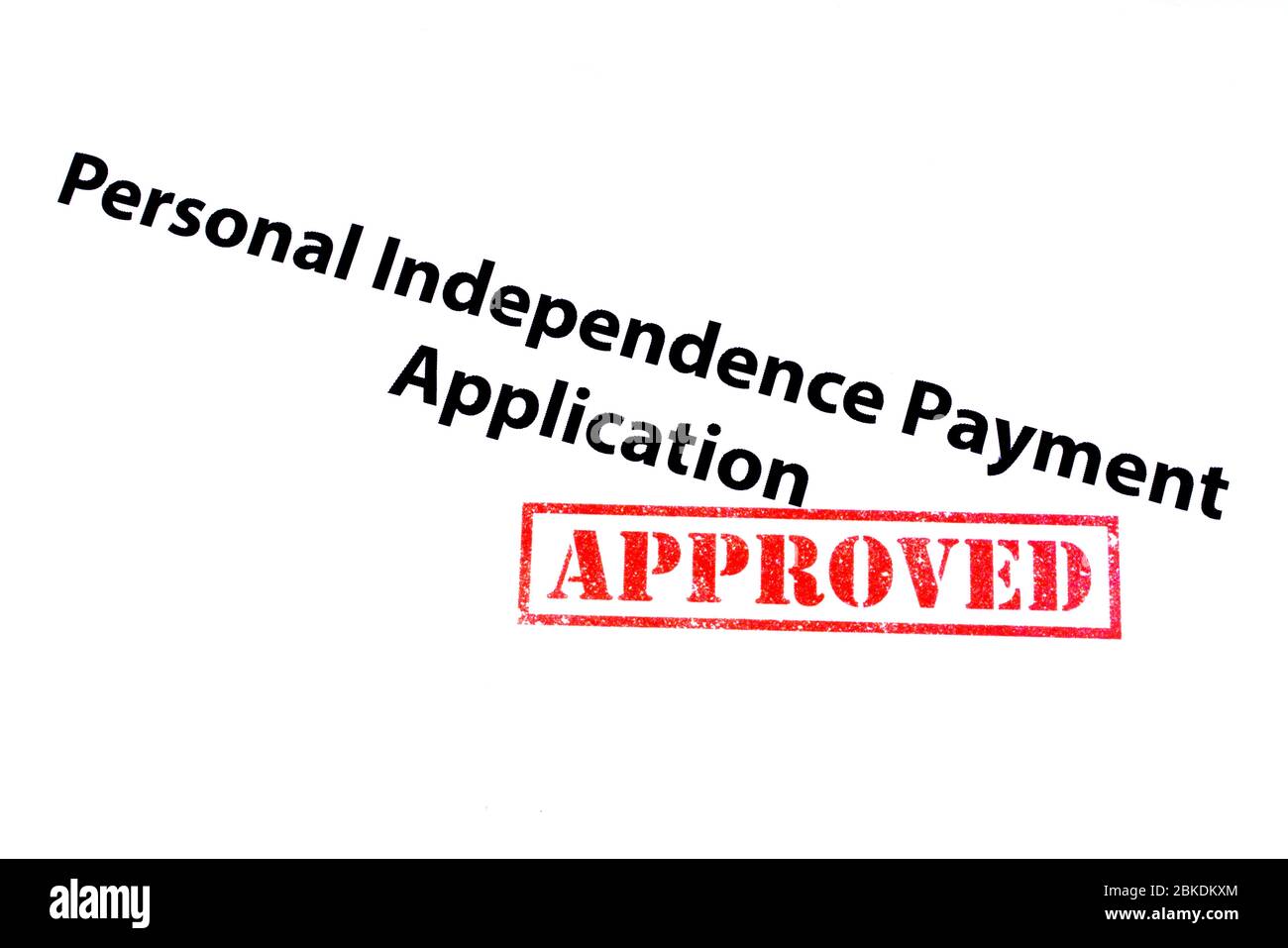 Personal Independence Payment Application heading with a red APPROVED ...