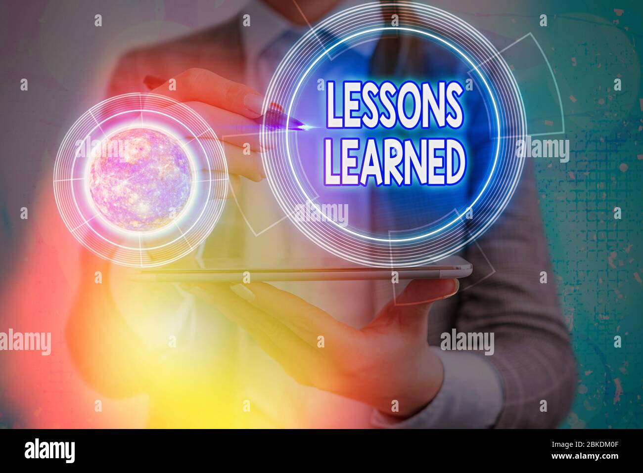 Conceptual hand writing showing Lessons Learned. Concept meaning Promote share and use knowledge ...
