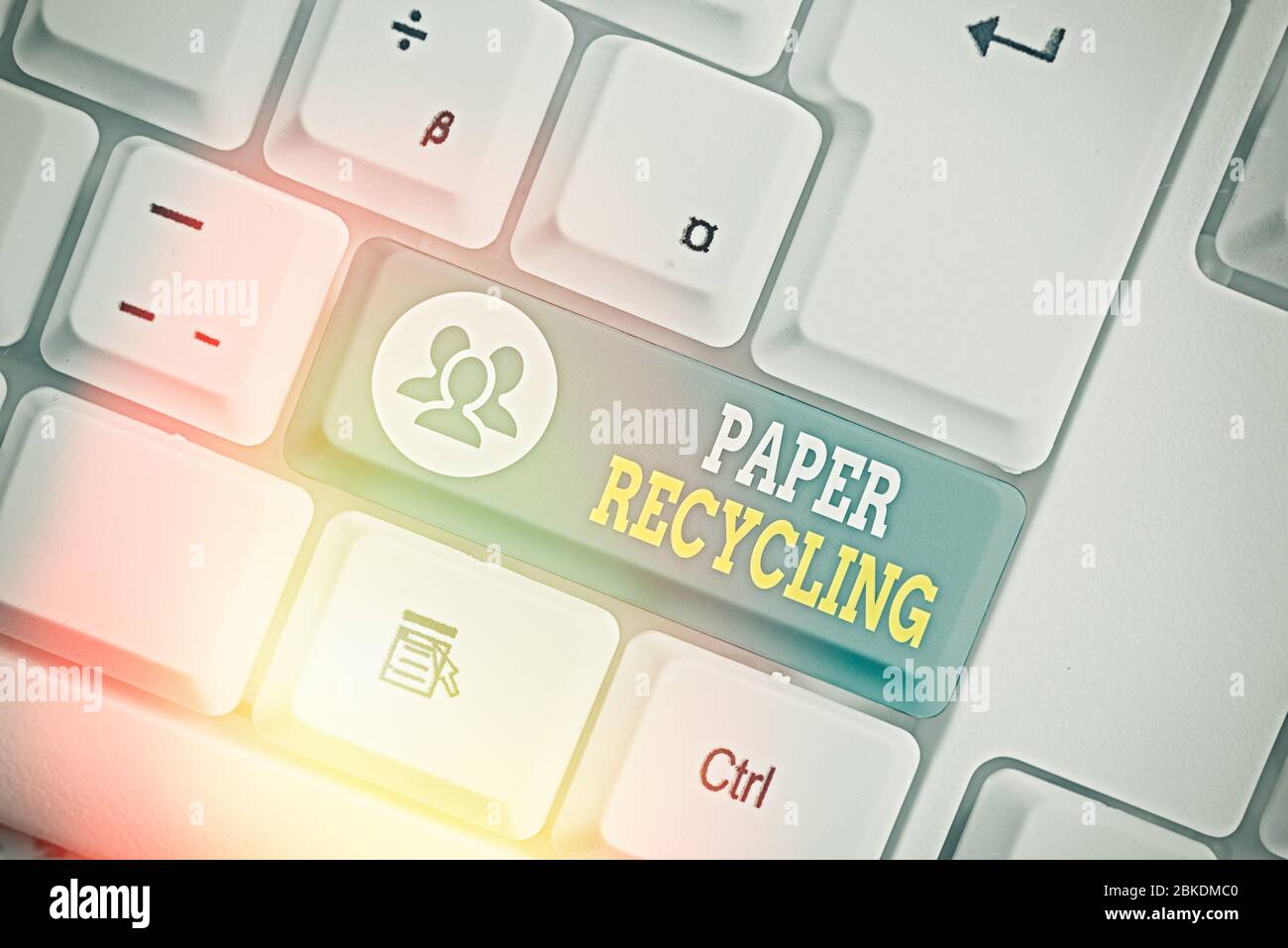 Handwriting text writing Paper Recycling. Conceptual photo Using the ...