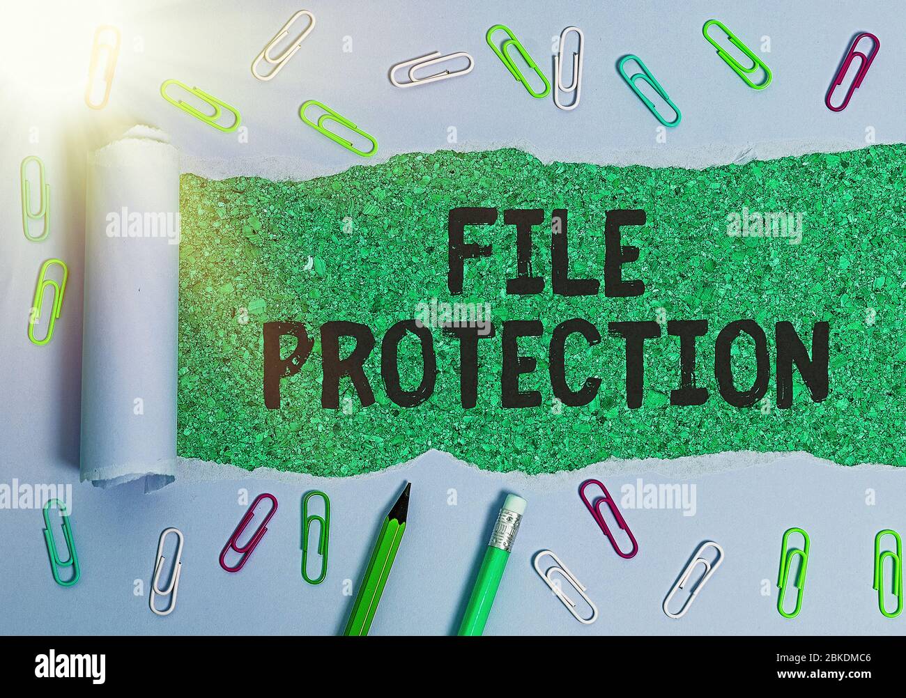 Writing note showing File Protection. Business concept for Preventing ...