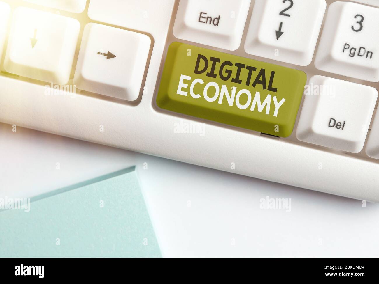 Text sign showing Digital Economy. Business photo text worldwide ...