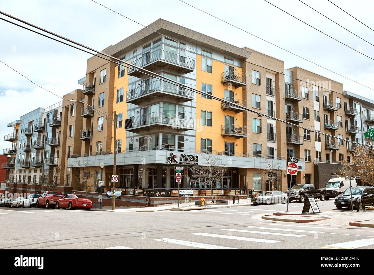 Denver, Colorado - May 1st, 2020: Commercial businesses and modern ...