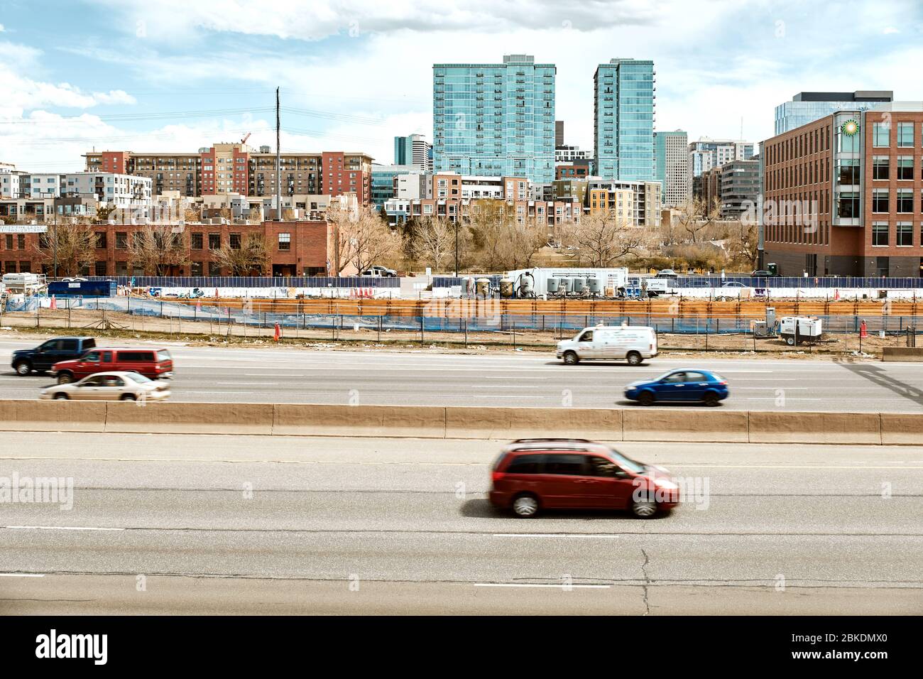 Denver, Colorado - May 1st, 2020: Downtown Denver skyline overlooking ...