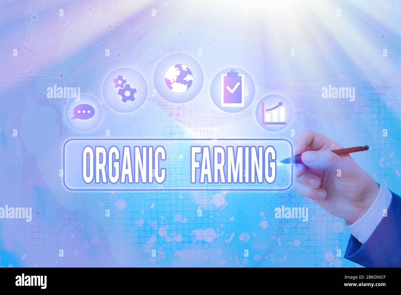 Text sign showing Organic Farming. Business photo text an integrated ...