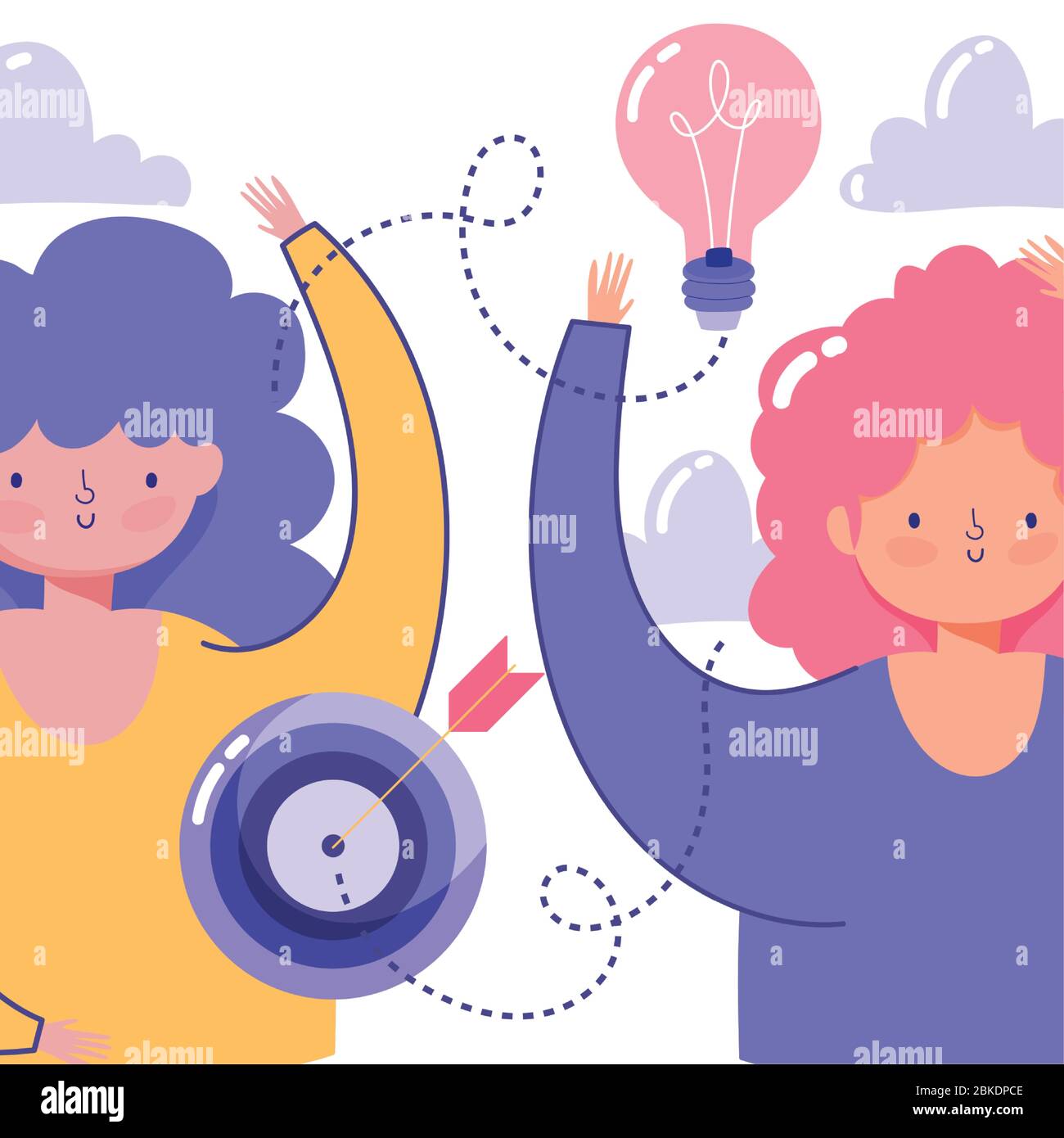 people creativity technology, happy girls target arrow innovation ...