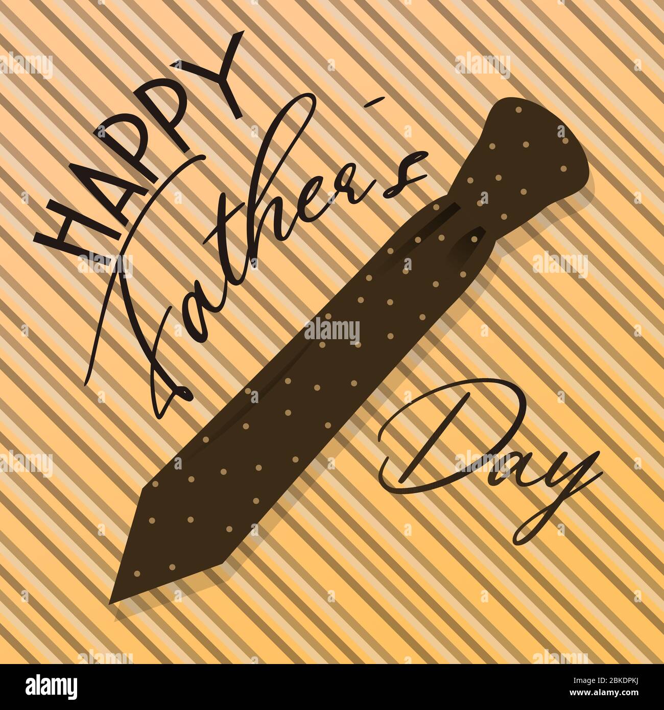 Happy father day poster with a necktie and text - Vector illustration ...