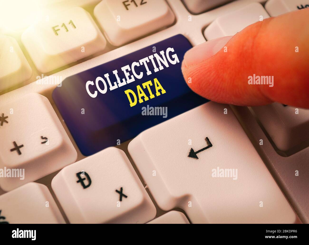 Text sign showing Collecting Data. Business photo showcasing Gathering ...