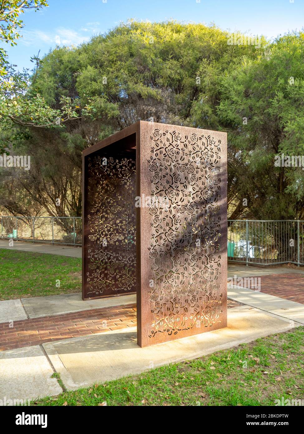 Rusty iron gateway Rose Pattern Doorway sculpture by Anne Neil sculptor ...